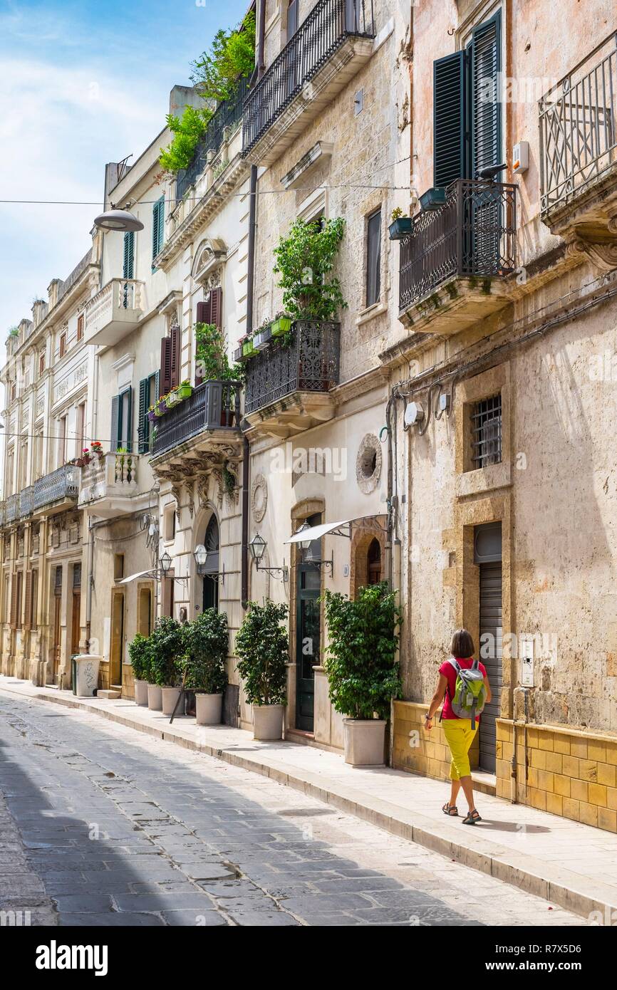 Italy, Apulia, Salento region, Brindisi, historical centre Stock Photo ...