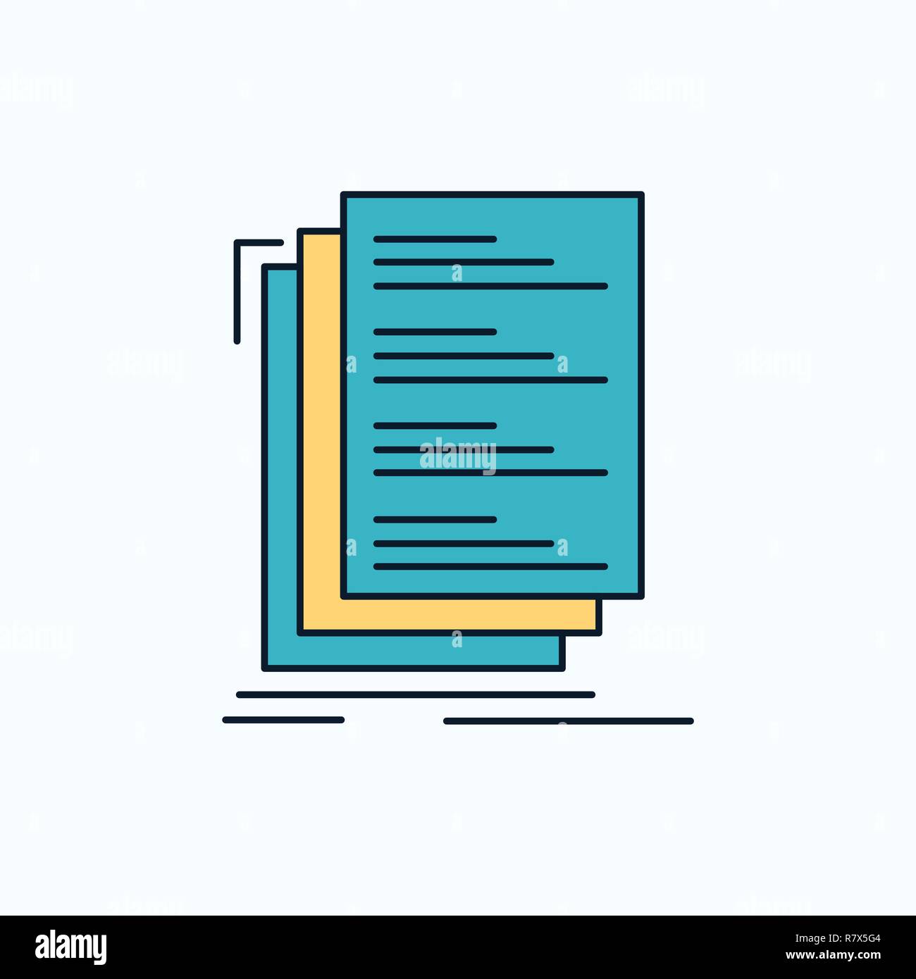 Code Coding Compile Files List Flat Icon Green And Yellow Sign And Symbols For Website And