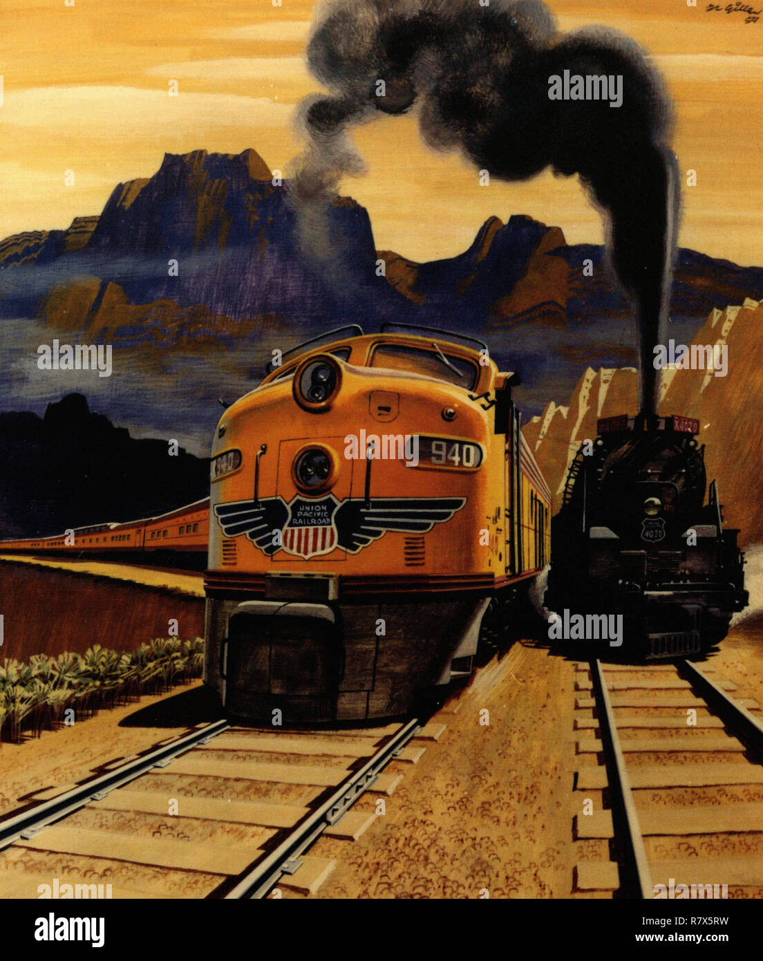Union Pacific Railroad Vintage Poster Original Vintage Poster UNION