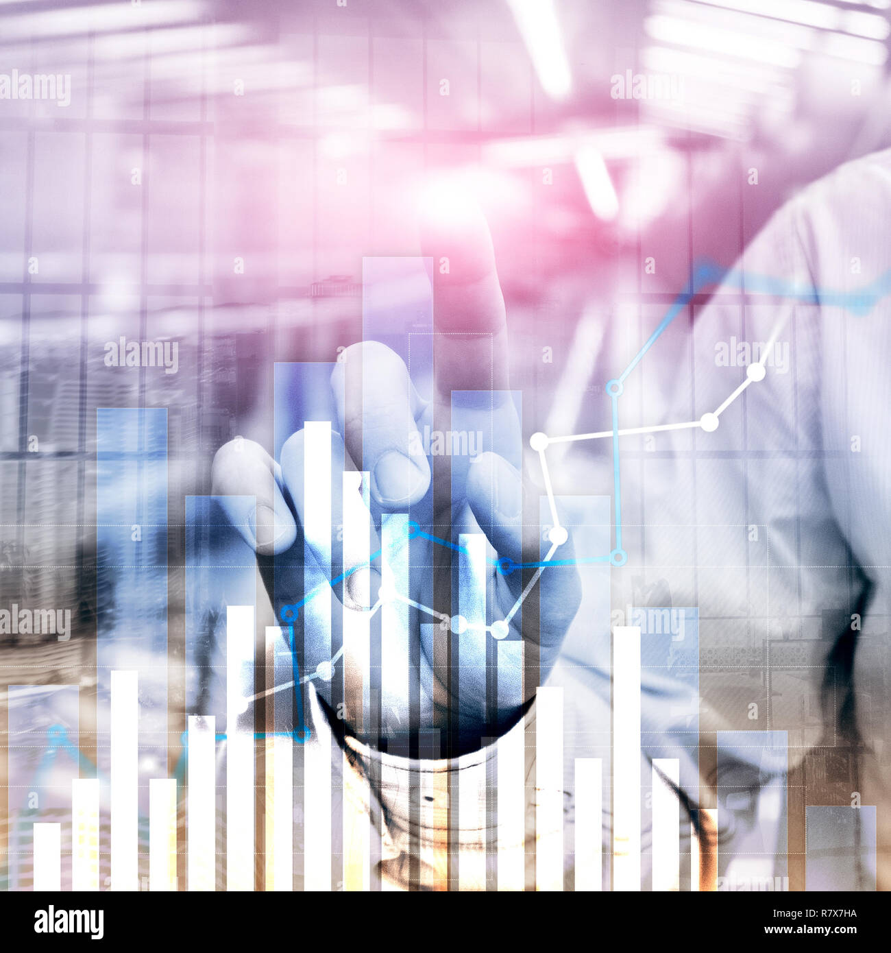 Financial growth graph. Sales increase, marketing strategy concept ...