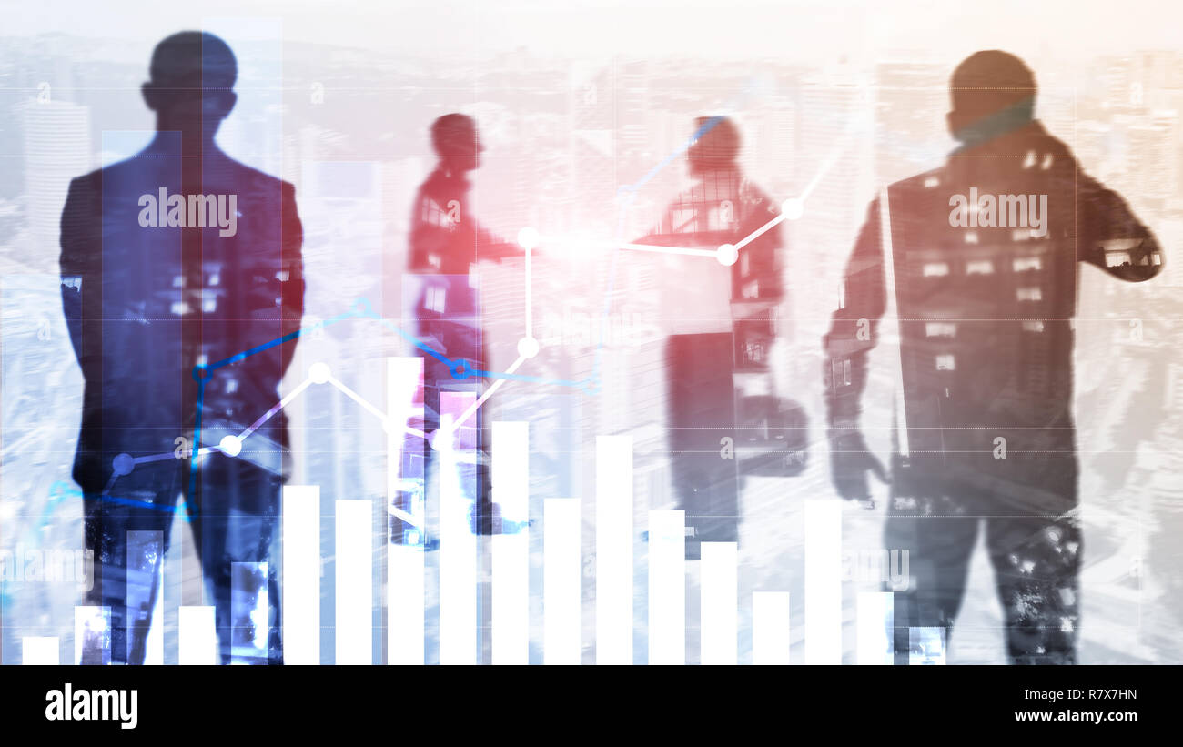 Financial growth graph. Sales increase, marketing strategy concept ...