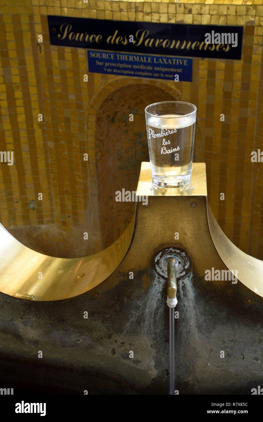 France, Vosges, Plombieres les Bains, Rue Lietard, the Bain National ...