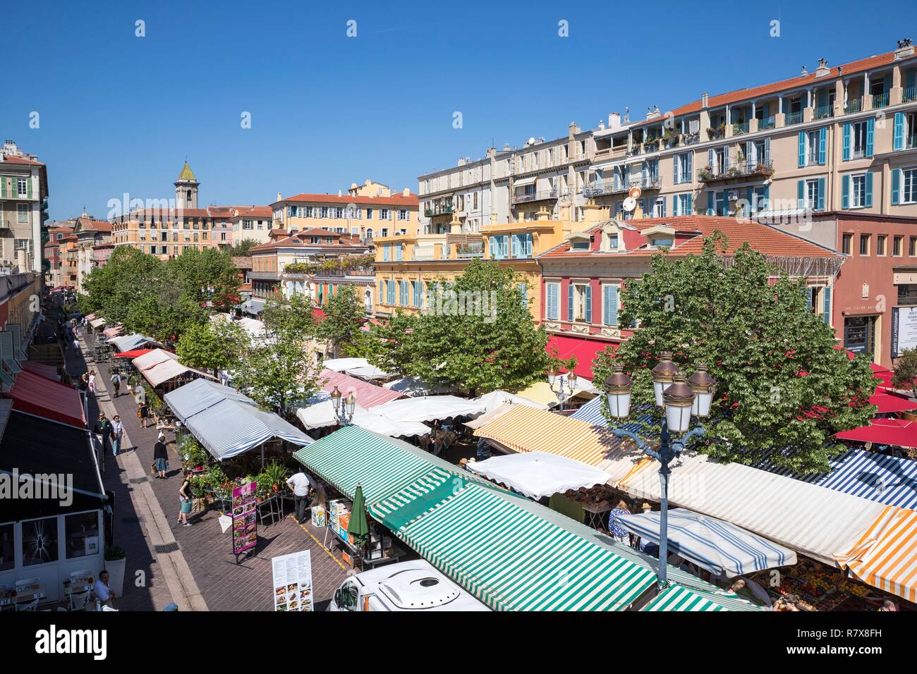 Cours saleya flower market nice france riviera stall hi-res stock ...