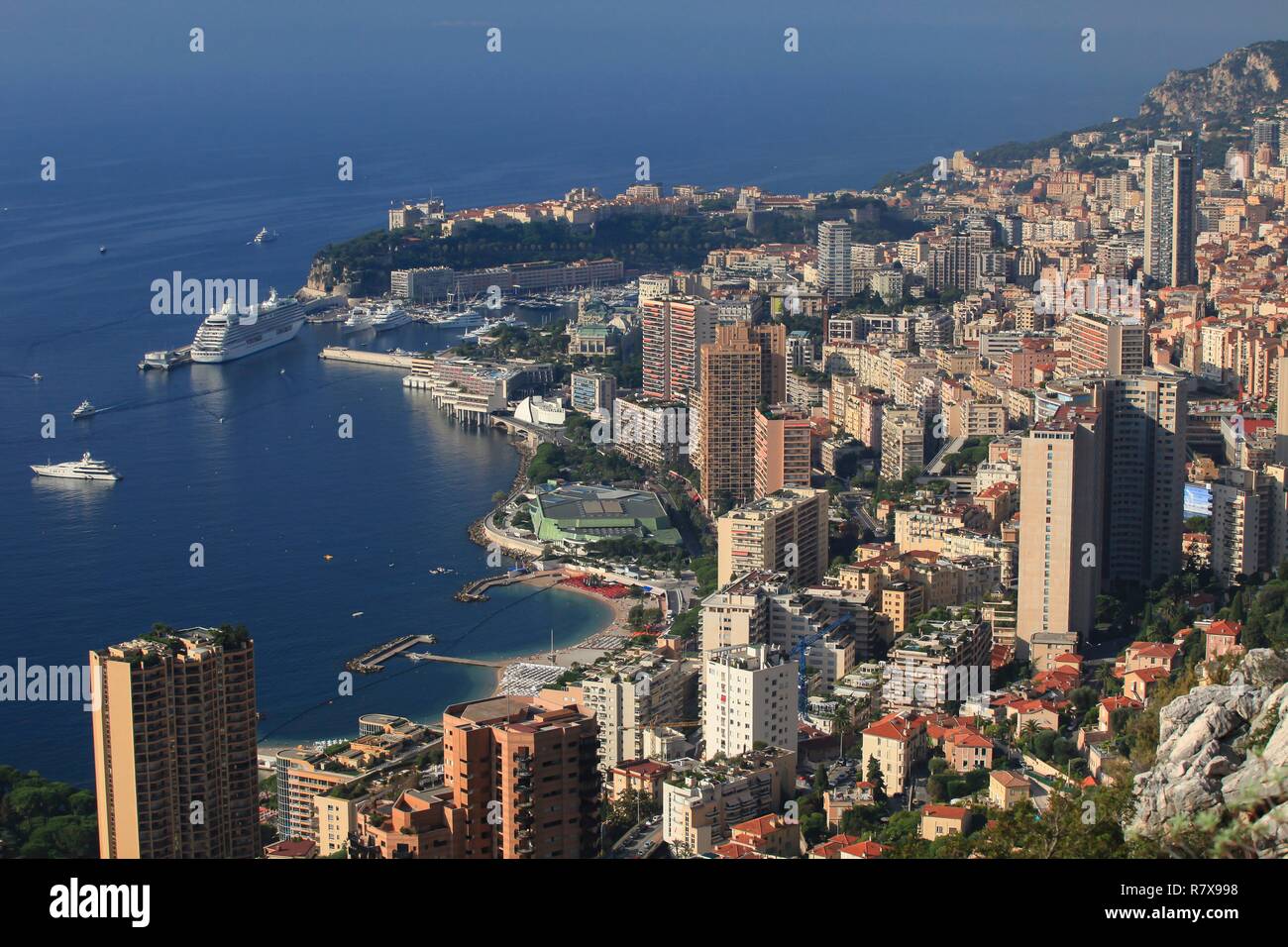 Principality of Monaco, Monaco view from the route of the Moyenne ...