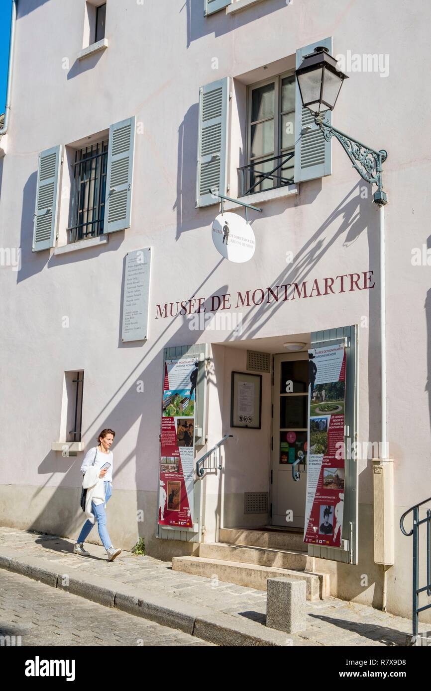 France, Paris, the Montmartre museum in the buildings of the hotel ...
