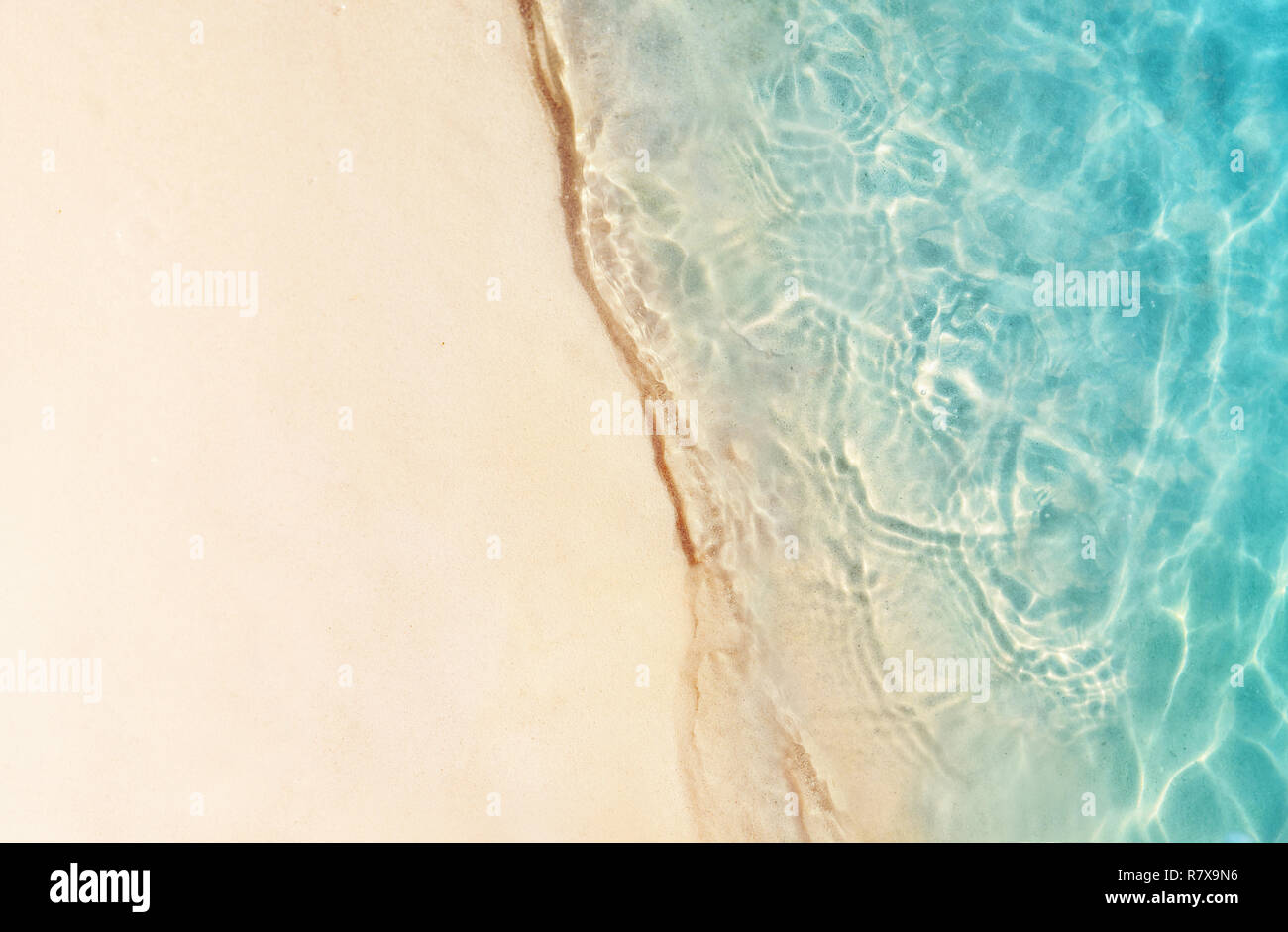 Soft beautiful ocean wave on sandy beach. Summer background Stock Photo ...