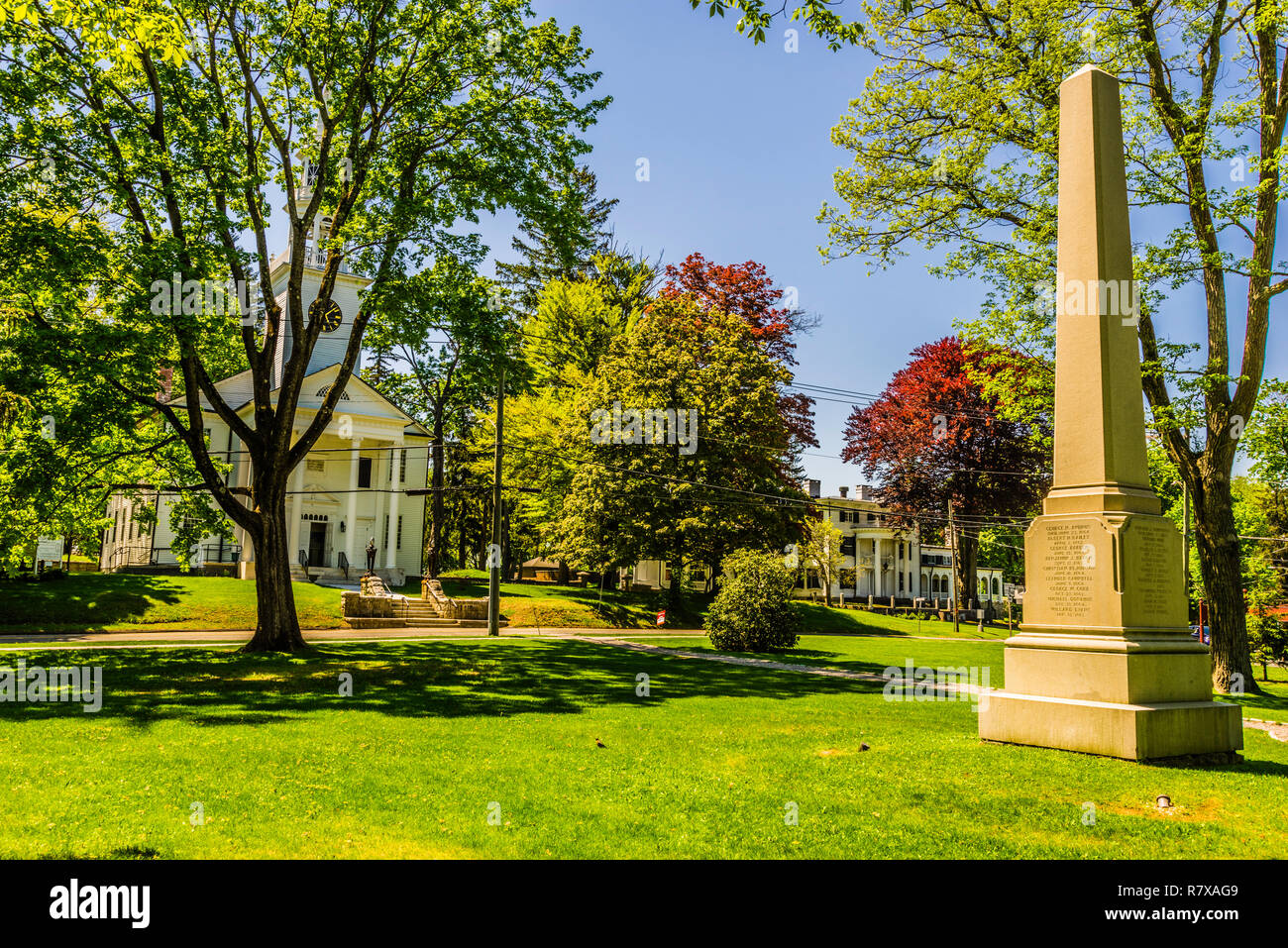Church of Christ, Congregational (UCC) from Village Green Norfolk, Connecticut, USA Stock Photo ...