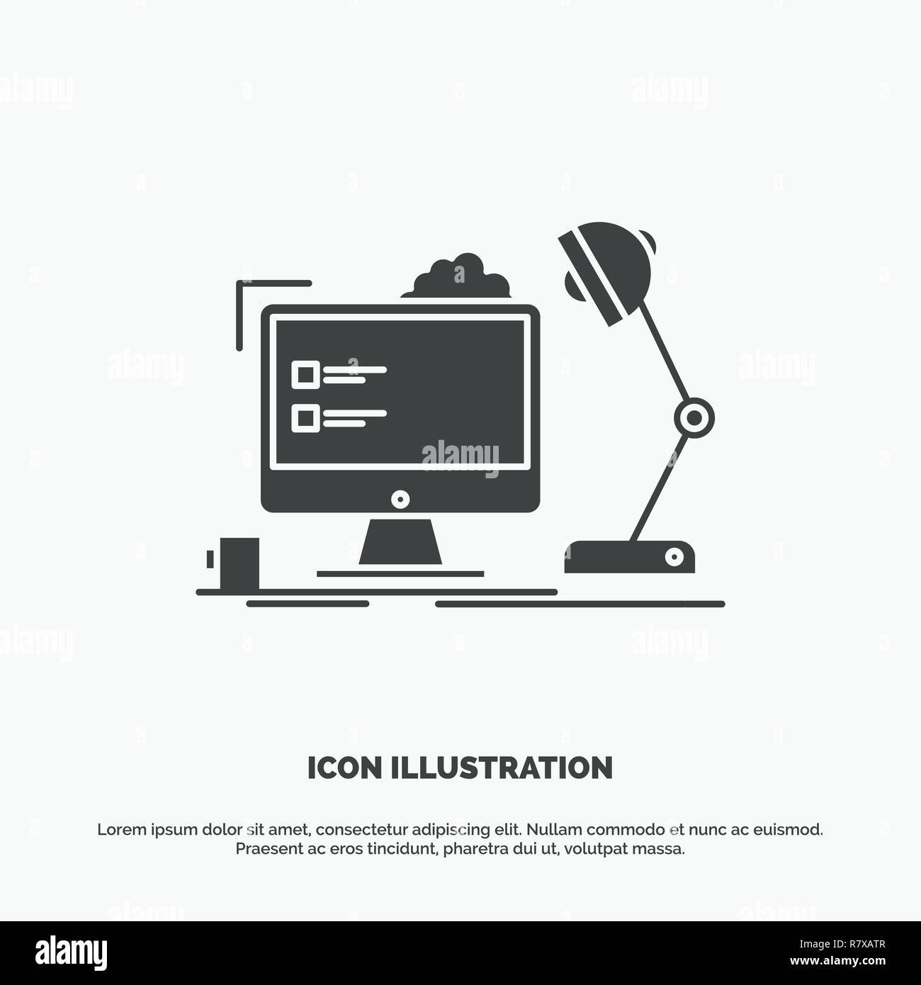 Office cabinet icon gray background Stock Vector Images - Alamy