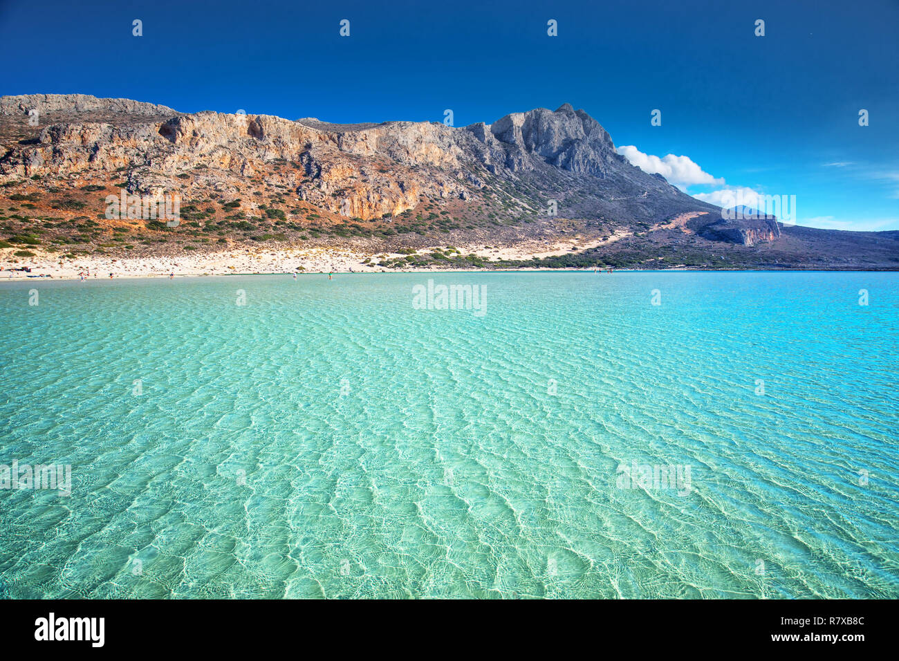 Balos lagoon on Crete island with azure clear water, Greece, Europe ...