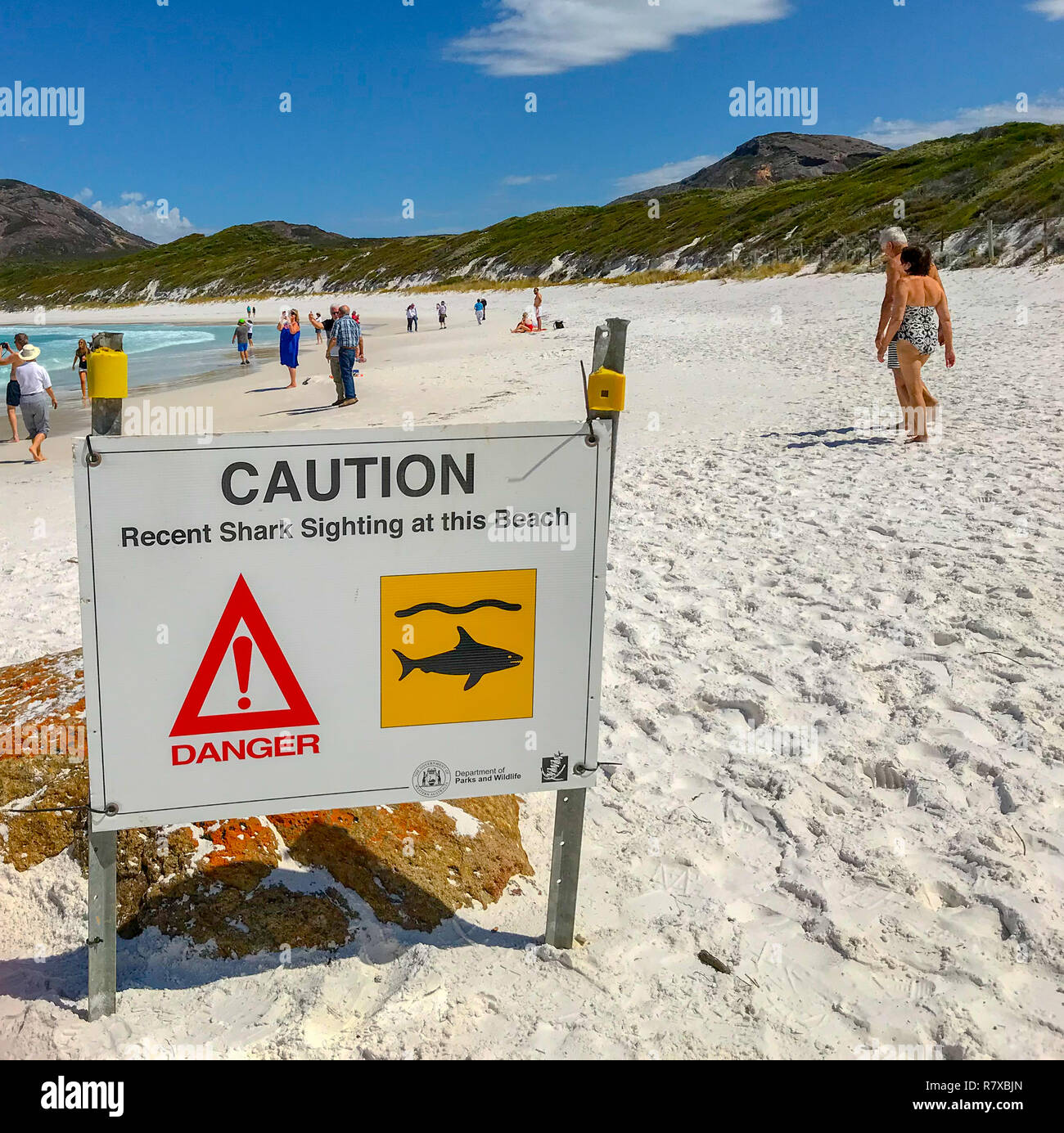 Shark Warning Sign High Resolution Stock Photography and Images - Alamy