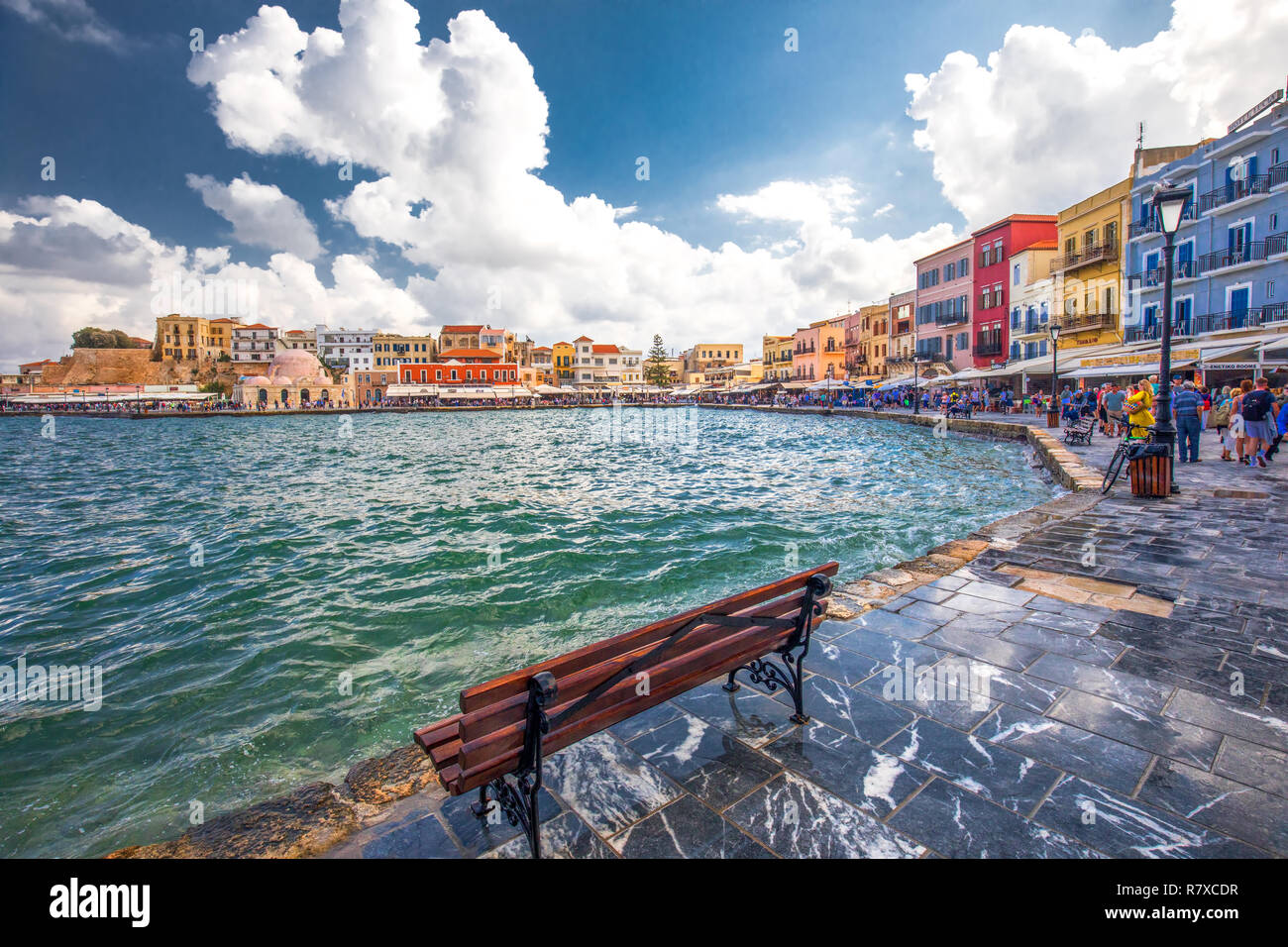 Chania old town on Creta island, Greece, Europe Stock Photo - Alamy
