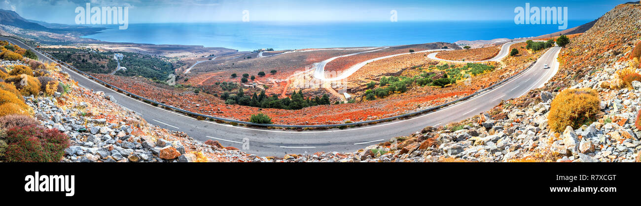 Road on Creta island, Greece, Europe Stock Photo - Alamy