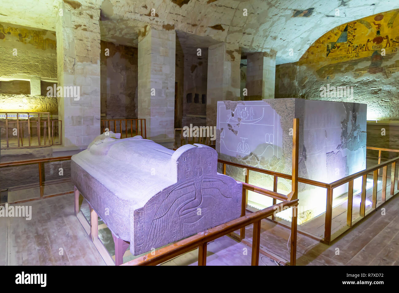 Luxor, Egypt - September 11, 2018: Tomb KV8, located in the Valley of ...