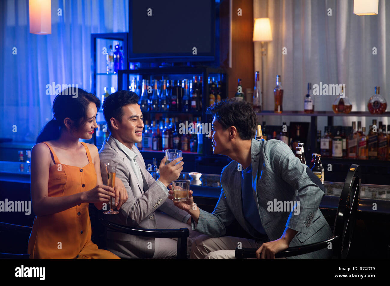 Relief three young people hi-res stock photography and images - Alamy