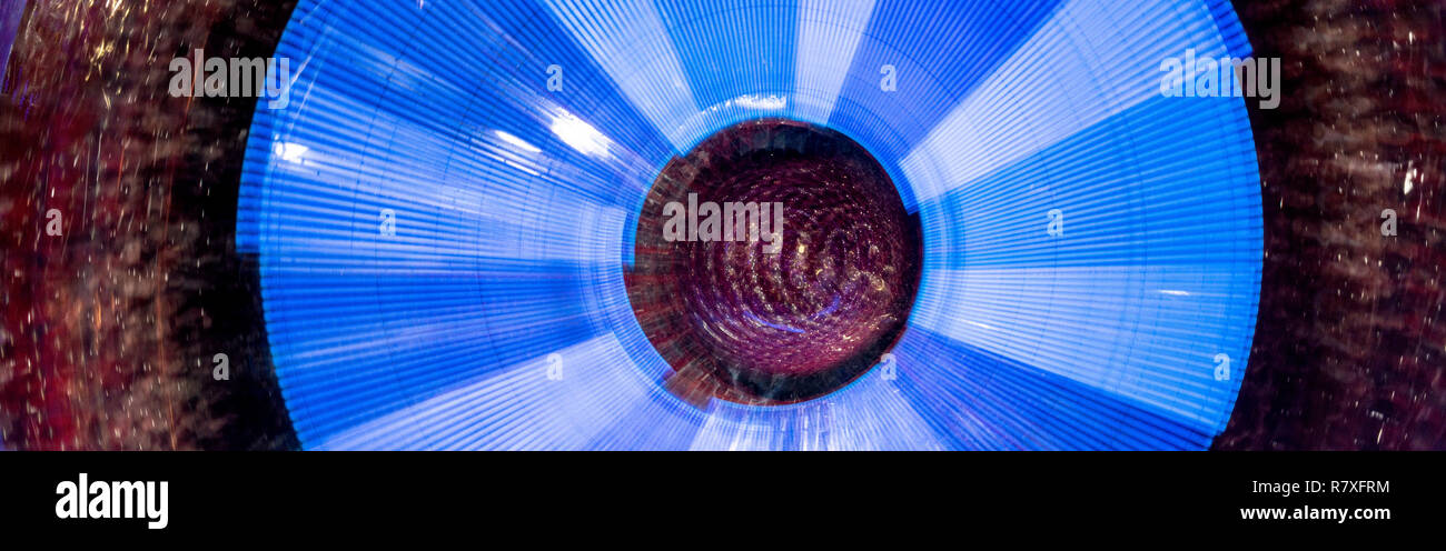 Long Exposure Of A Spinning Carnival Ride Stock Photo - Alamy