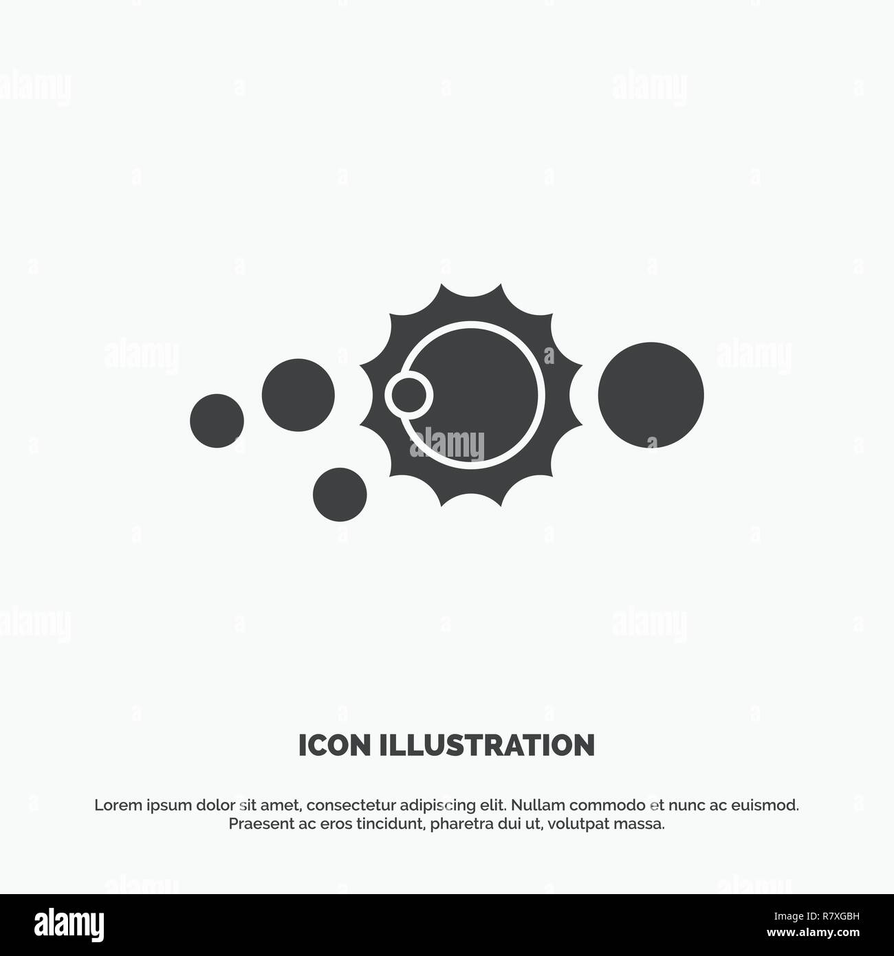 solar, system, universe, solar system, astronomy Icon. glyph vector ...