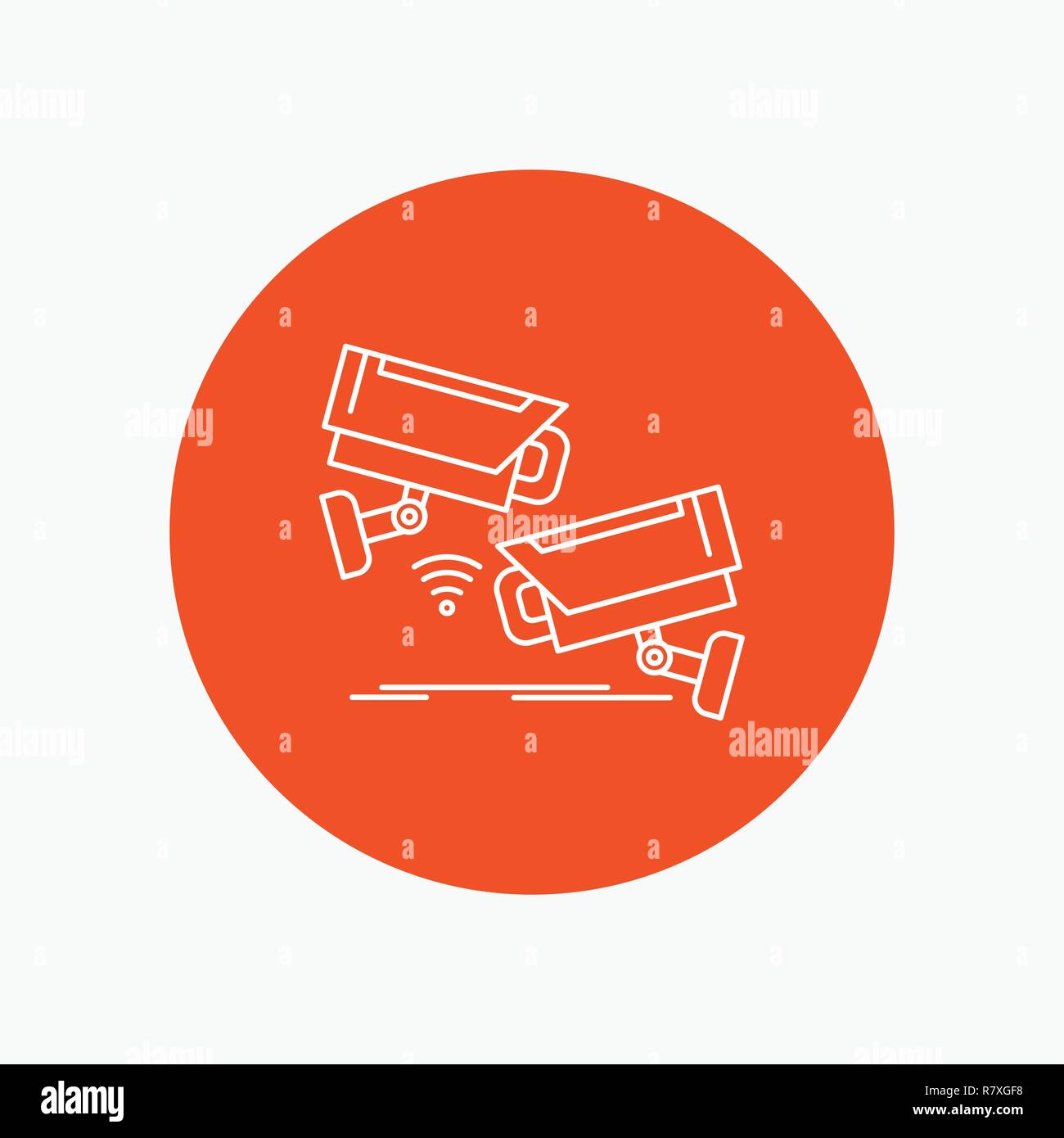 Cctv camera vector icon in Stock Vector Images - Alamy