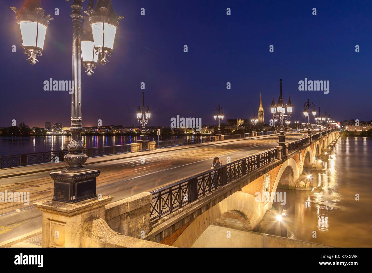France, Gironde, Bordeaux, area listed as World Heritage by UNESCO ...