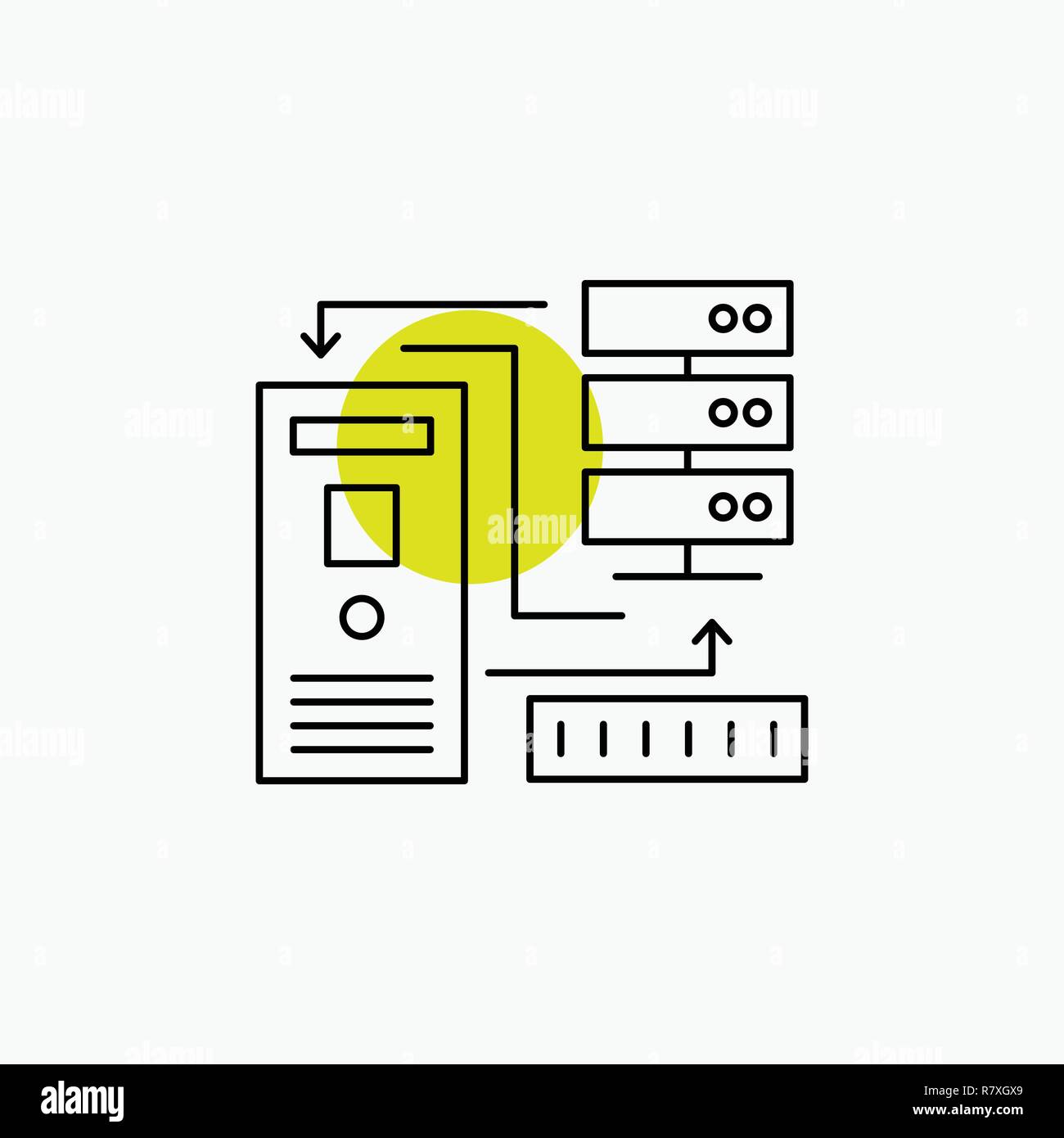 Combination Data Database Electronic Information Line Icon Stock Vector Image And Art Alamy