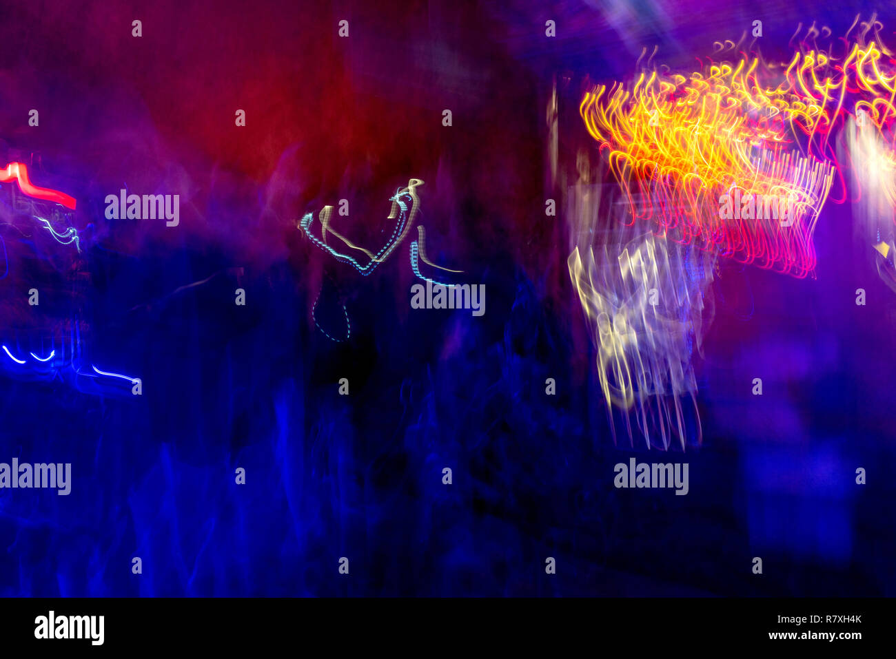 Long Exposure People Of People In Fairground Stock Photo - Alamy