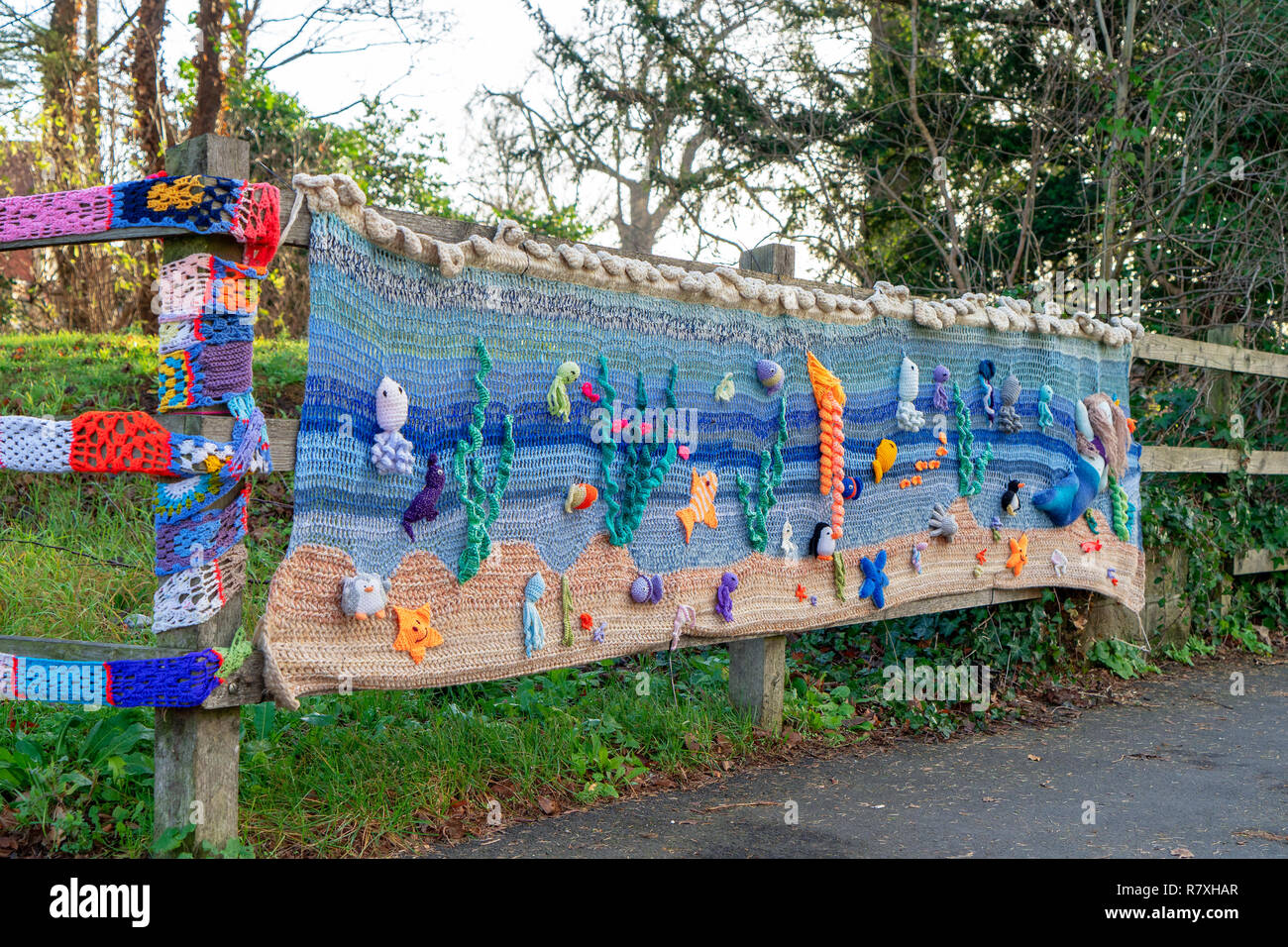 Yarn Bombing Fence