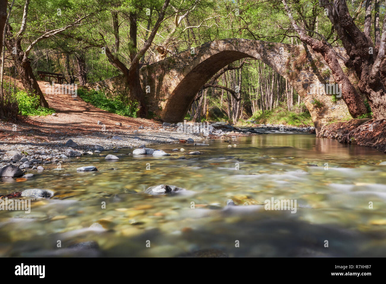 Kelefos Bridge. Most famous of the still remaining medieval bridges in ...