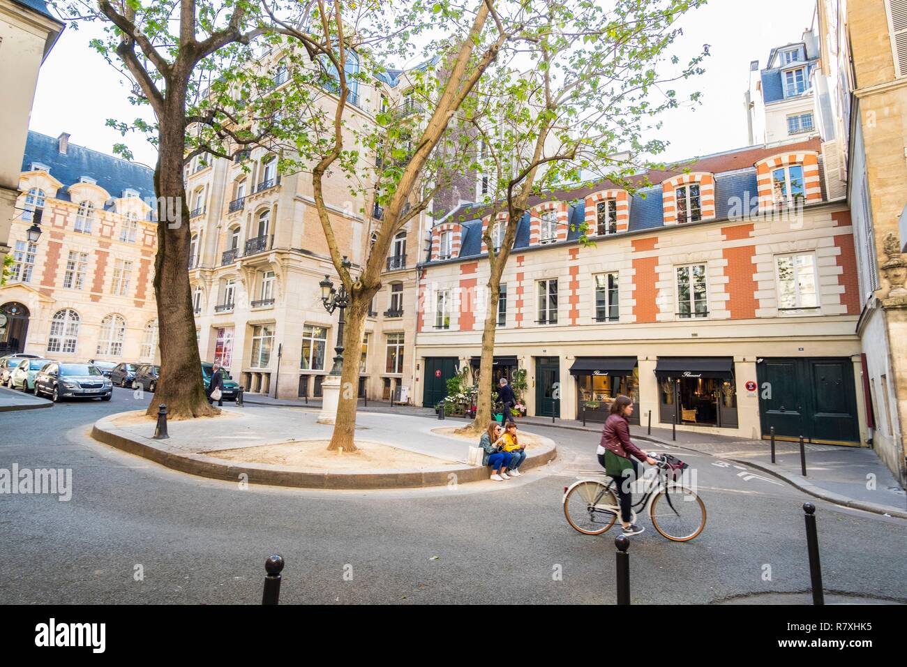 France, Paris, Saint Germain des Pres, the place of Furstemberg Stock ...