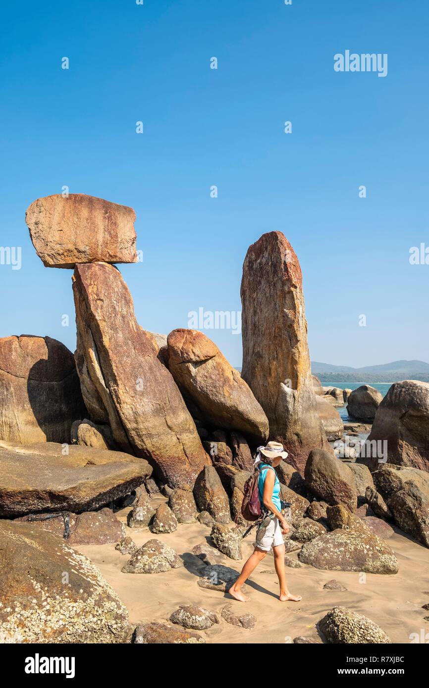 India, Goa, rocks on Agonda beach Stock Photo - Alamy