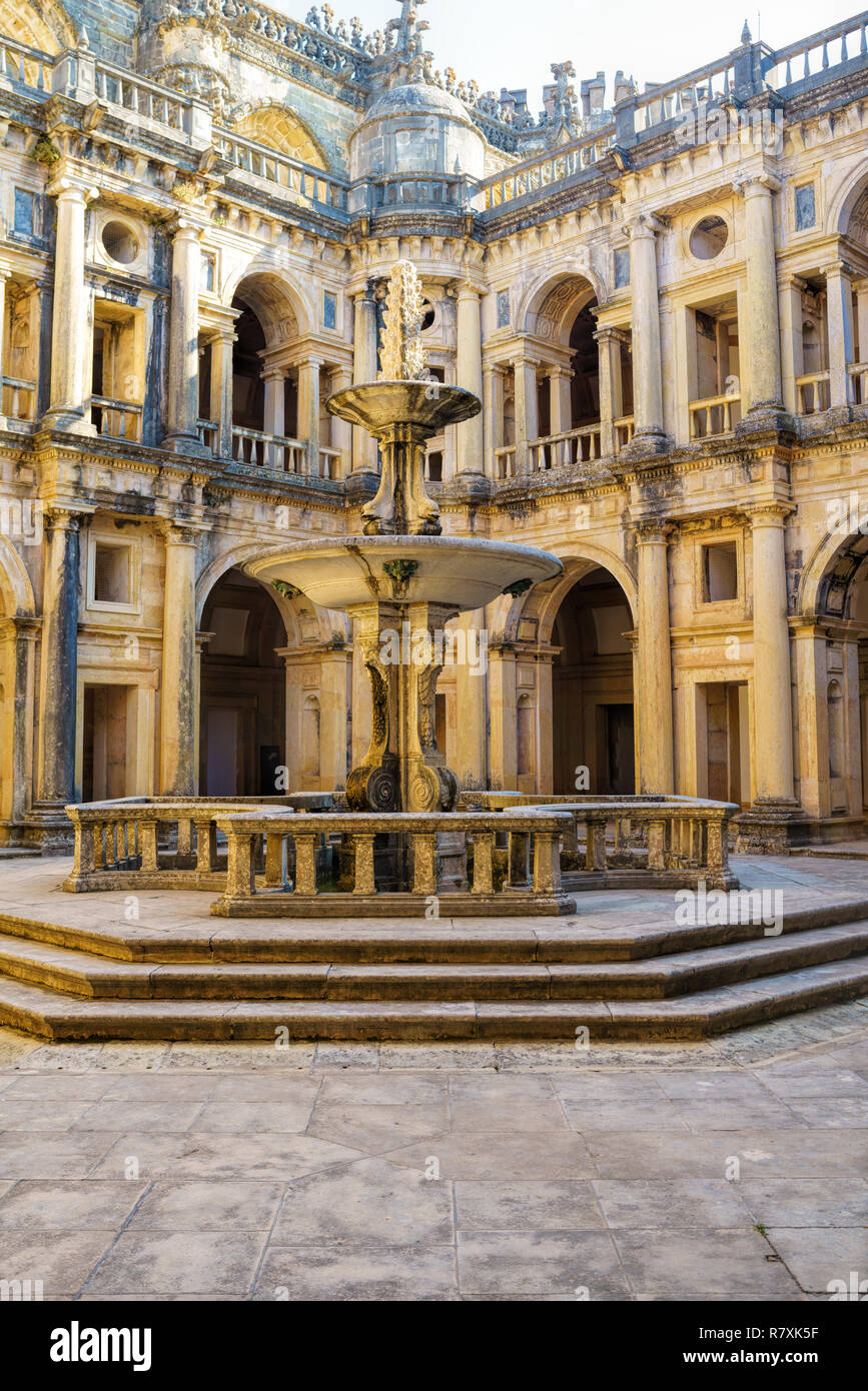 Medieval Templar castle in Tomar, Portugal. Landmark in Europe Stock ...