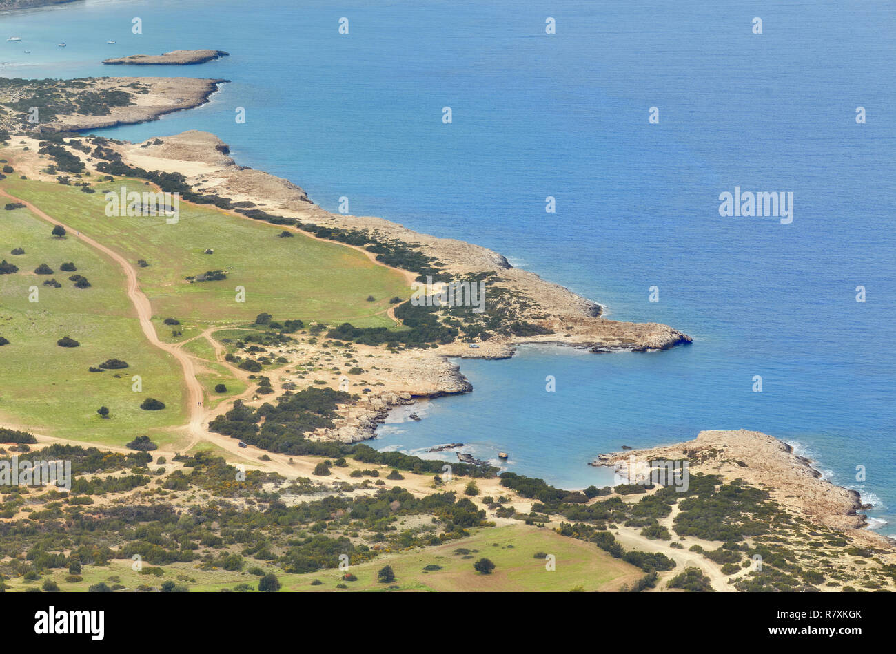 Cyprus Akamas Peninsula National Park mountain's top Stock Photo - Alamy