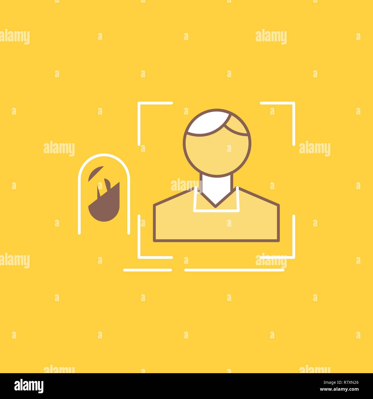 Finger Fingerprint Recognition Scan Scanning Flat Line Filled Icon Beautiful Logo Button