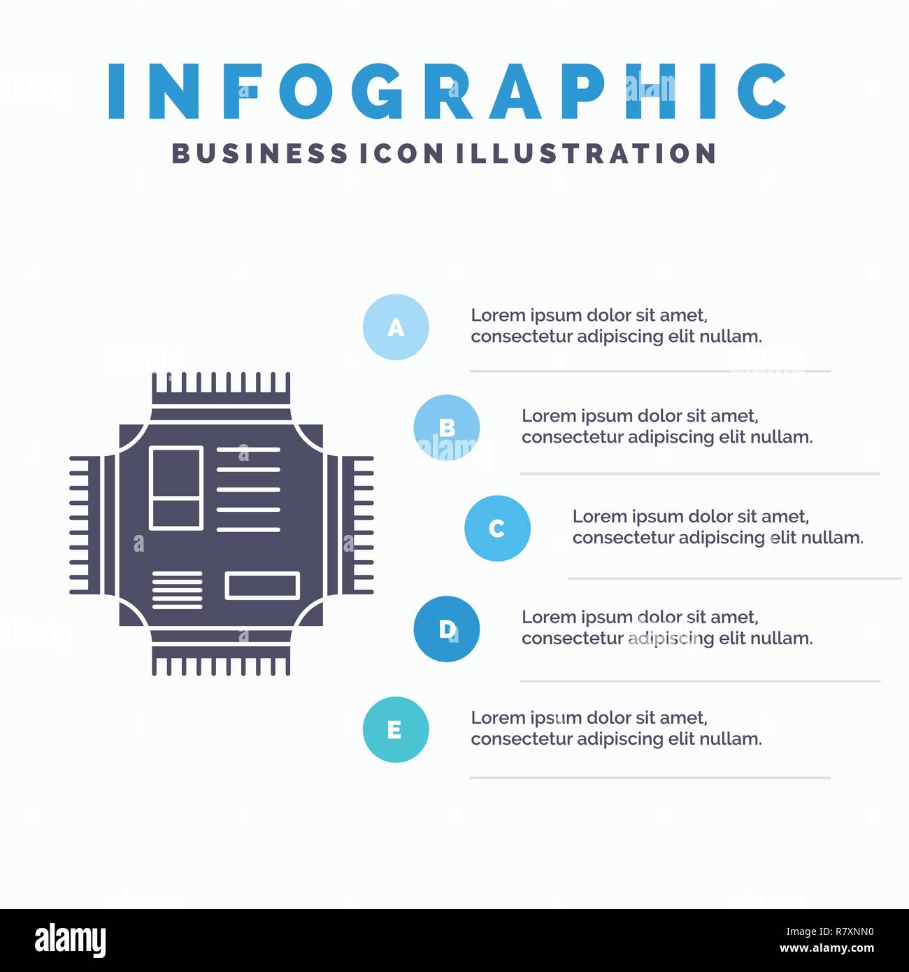 Computer hardware infographics motherboard cpu hi-res stock photography ...