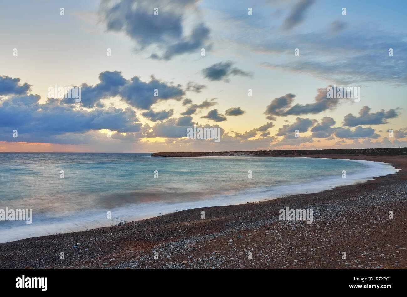 The magic of a beautiful sunset . Cyprus is an island country in the ...
