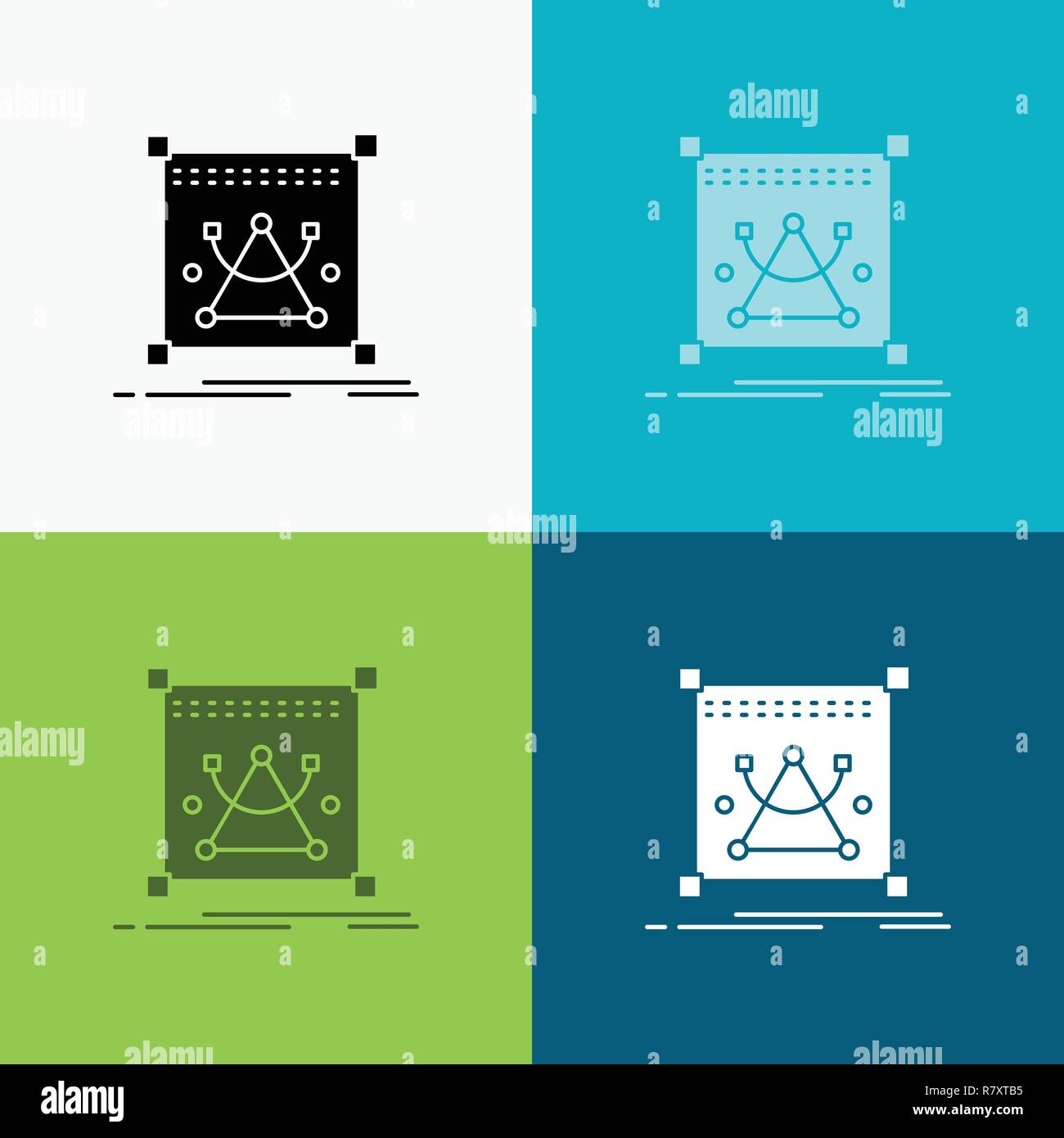 3d, edit, editing, object, resize Icon Over Various Background. glyph style design, designed for ...