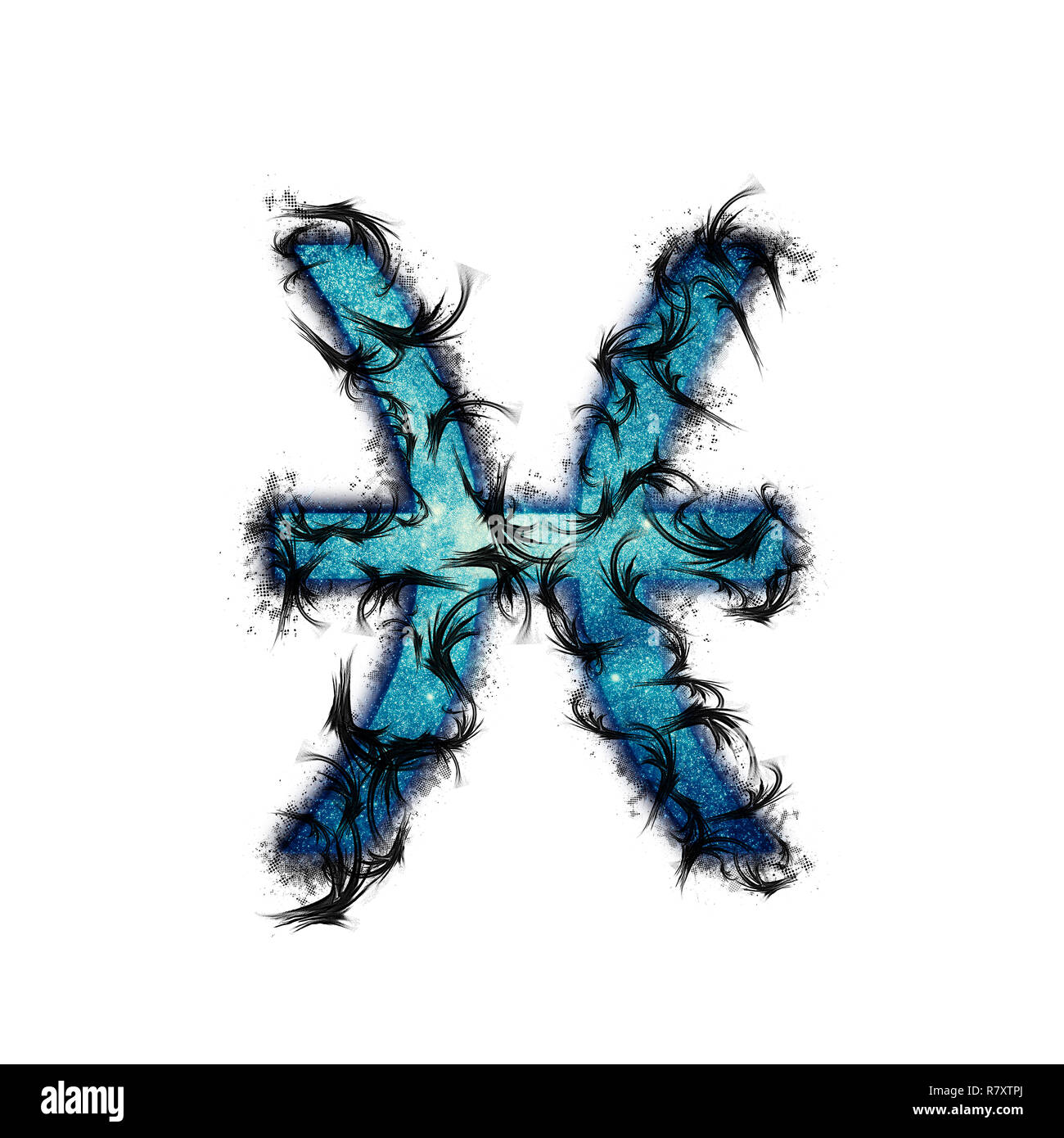 Pisces Zodiac Sign White Background Stock Photo - Alamy