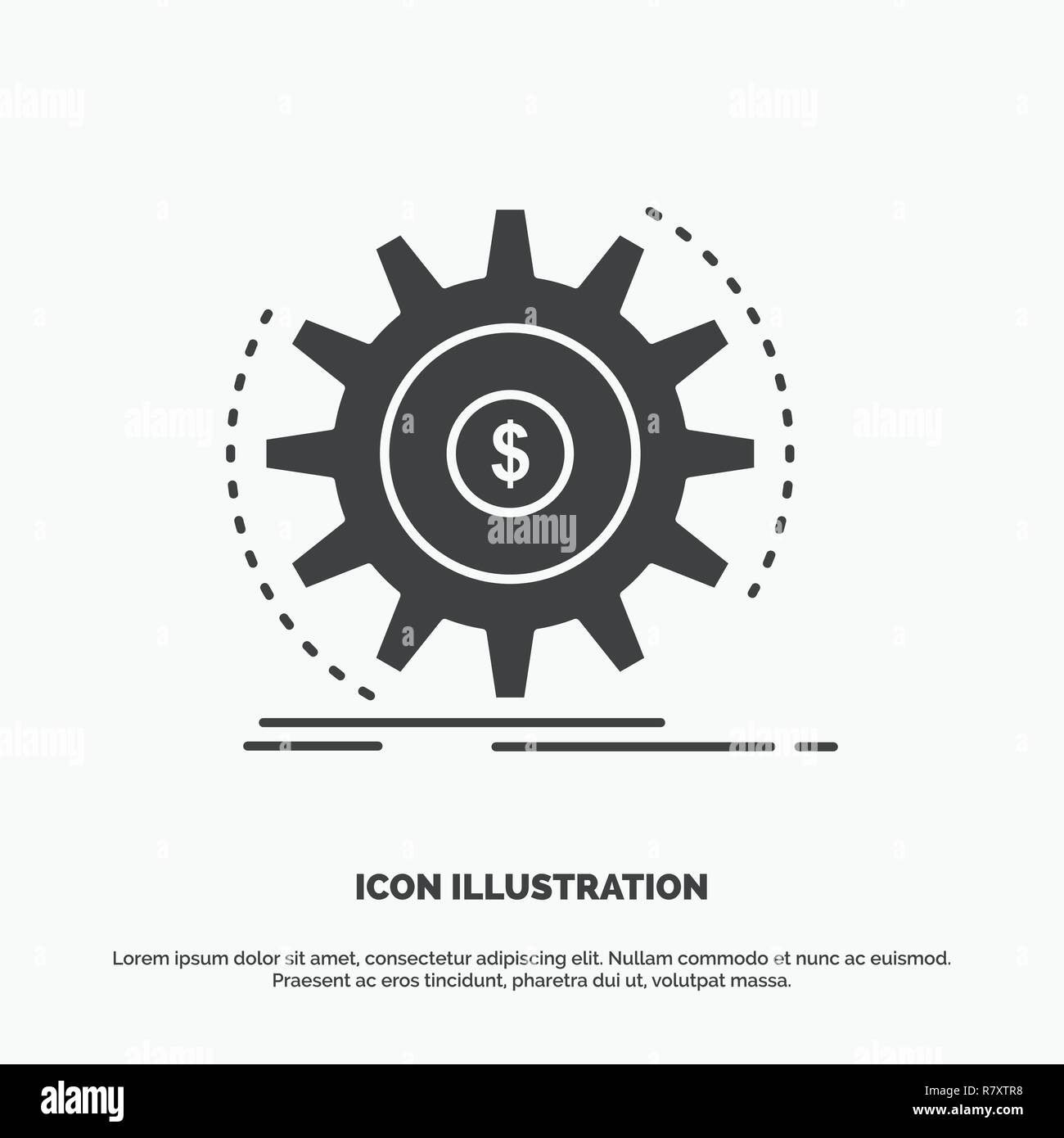 Finance, flow, income, making, money Icon. glyph vector gray symbol for ...