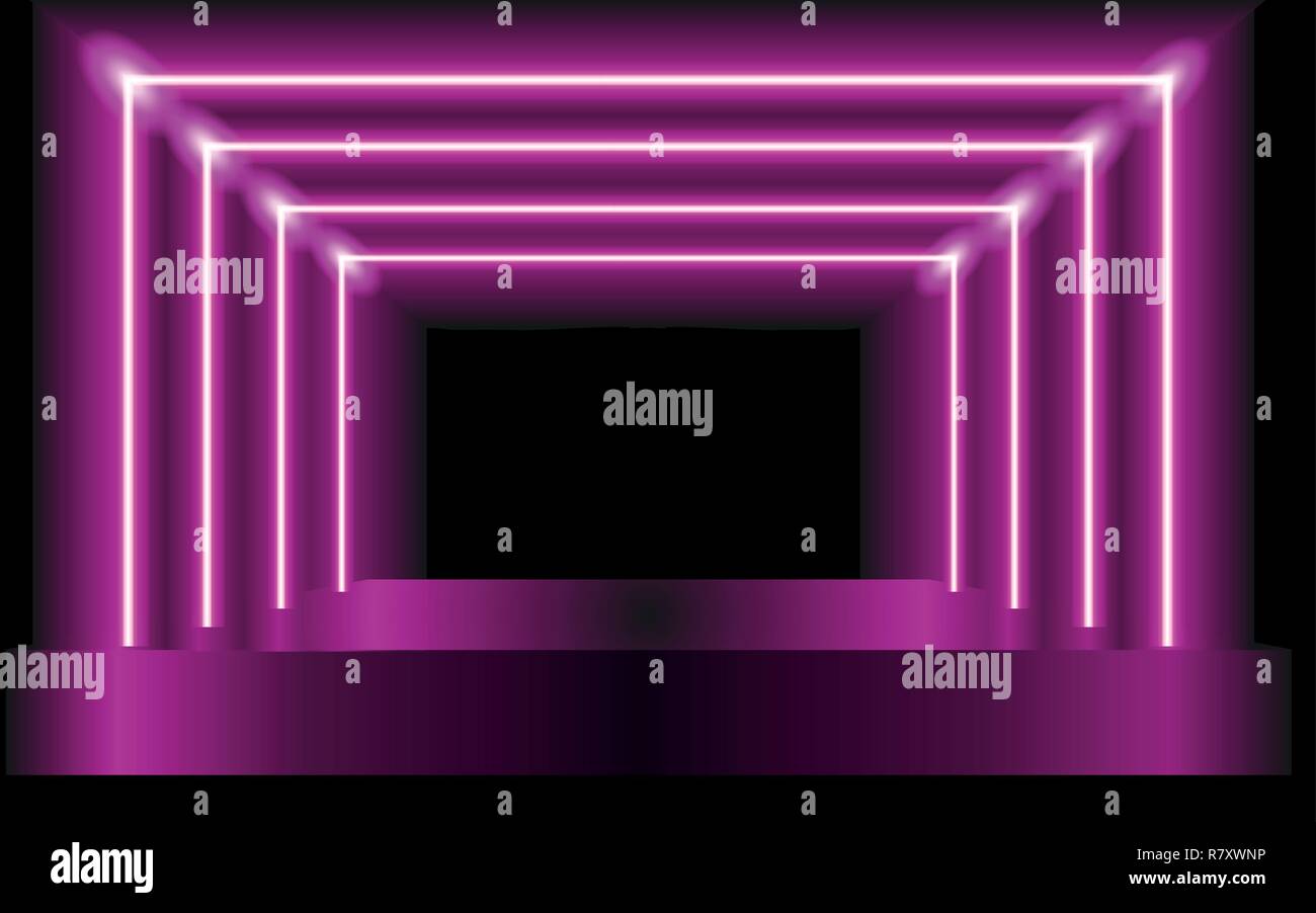 Purple vector background - abstract scene or futuristic portal Stock ...