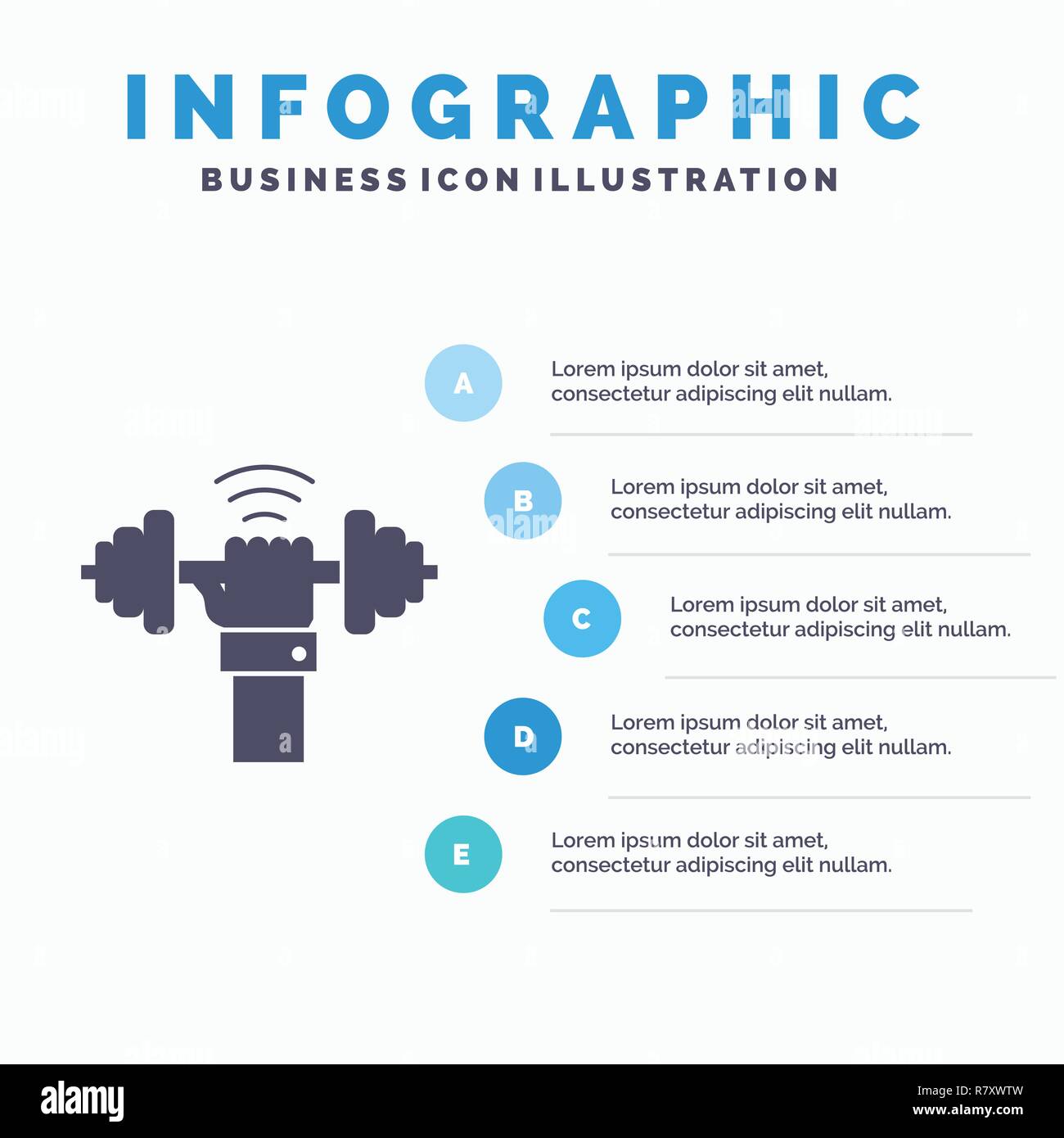 Dumbbell, gain, lifting, power, sport Infographics Template for Website ...