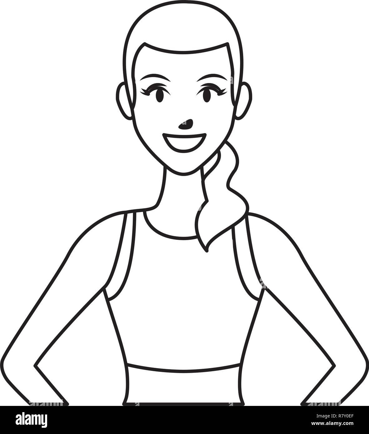 Fit woman doing body Black and White Stock Photos & Images - Alamy