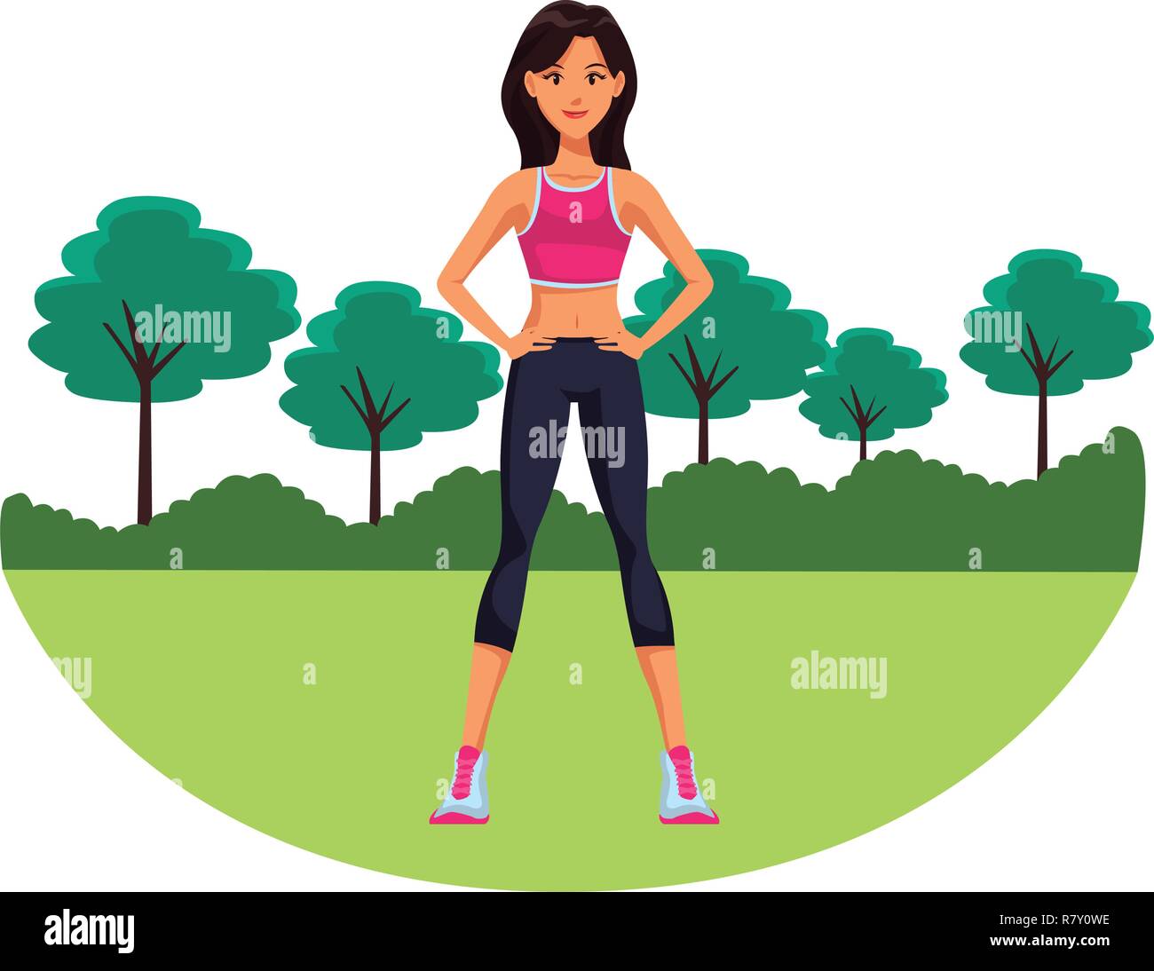 fit woman doing exercise Stock Vector Image & Art - Alamy
