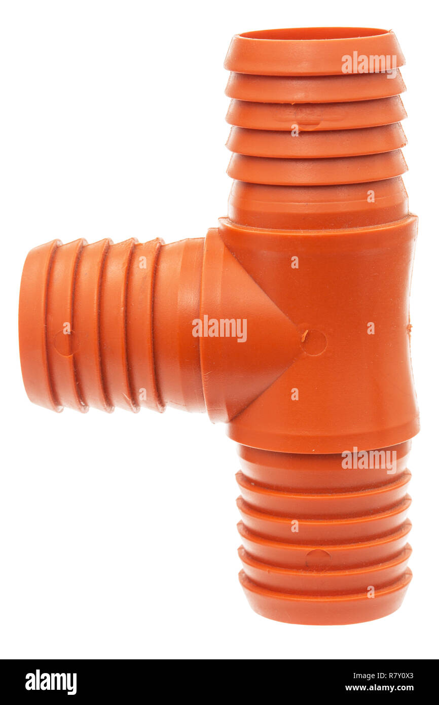 Tee made of plastic for the installation of water pipes, for connection ...