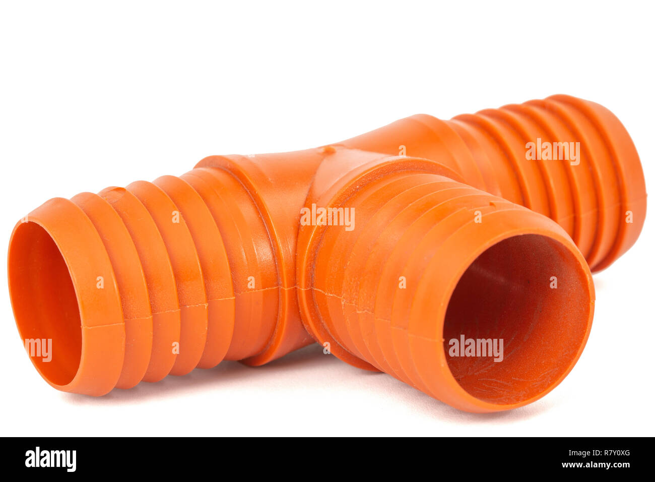 Tee made of plastic for the installation of water pipes, for connection ...