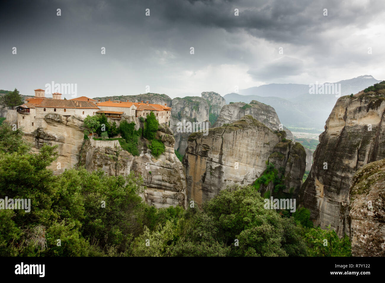 View of the Meteora monastery Stock Photo - Alamy