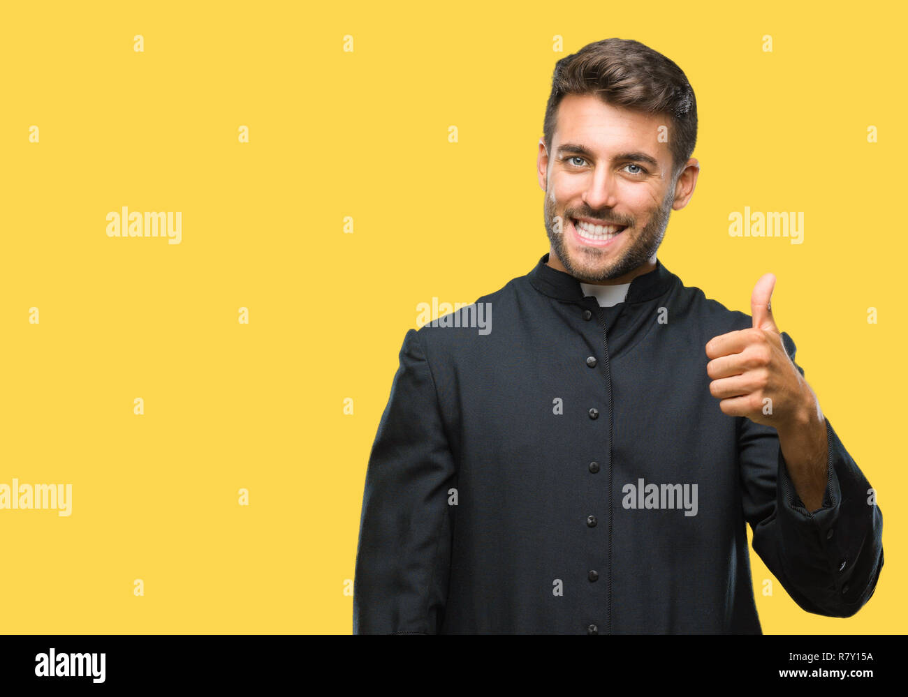 Priest looking up isolated hi-res stock photography and images - Alamy