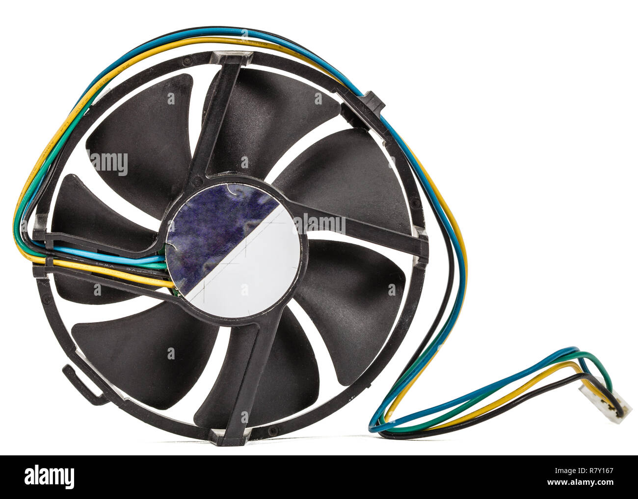 Fan for cooling of processor, cooling system, isolated on white ...