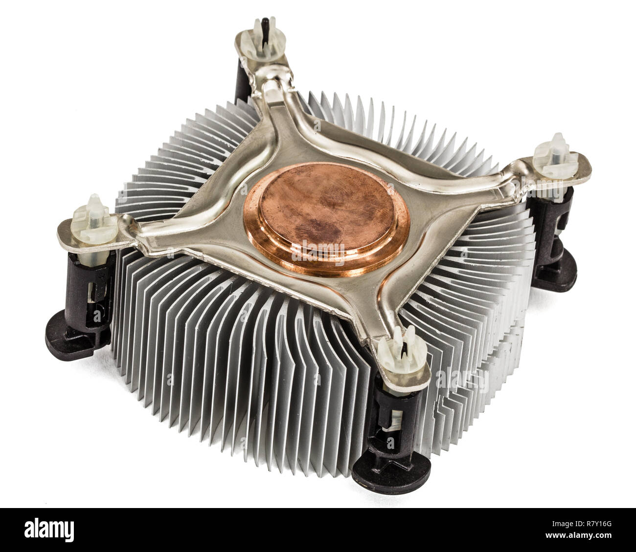 Aluminum radiator with copper insert for cooling of computer processor ...