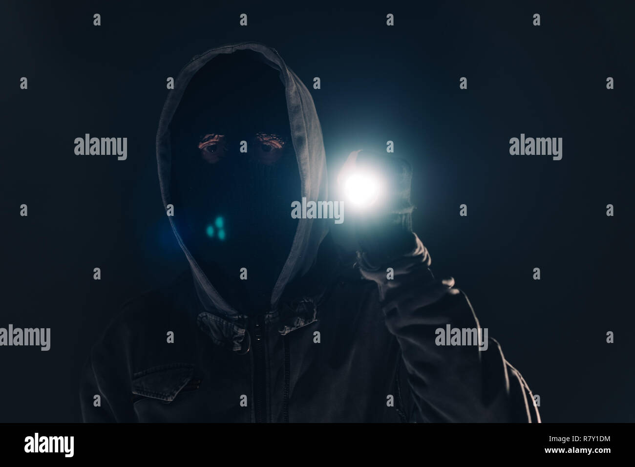 Man searching torch light hi-res stock photography and images - Alamy