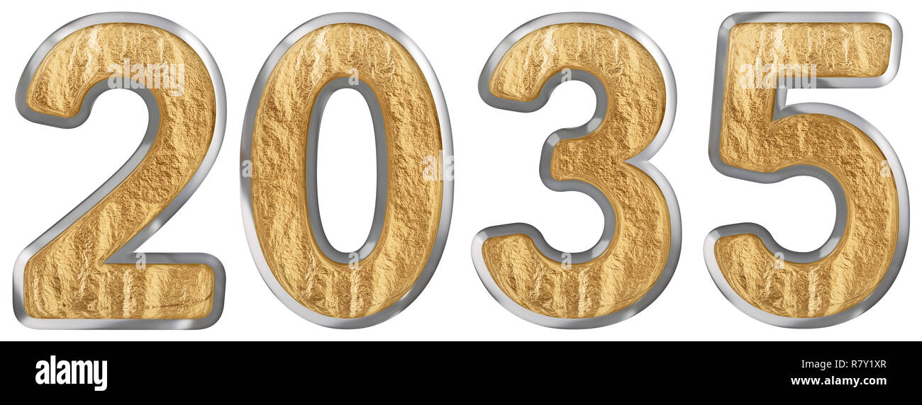 Inscription 2035 isolated on white background, 3d render Stock Photo ...