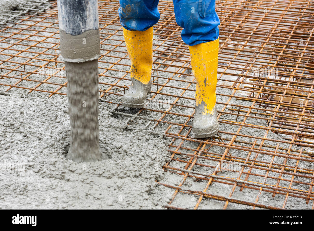 foundation of an new built house in construction Stock Photo - Alamy