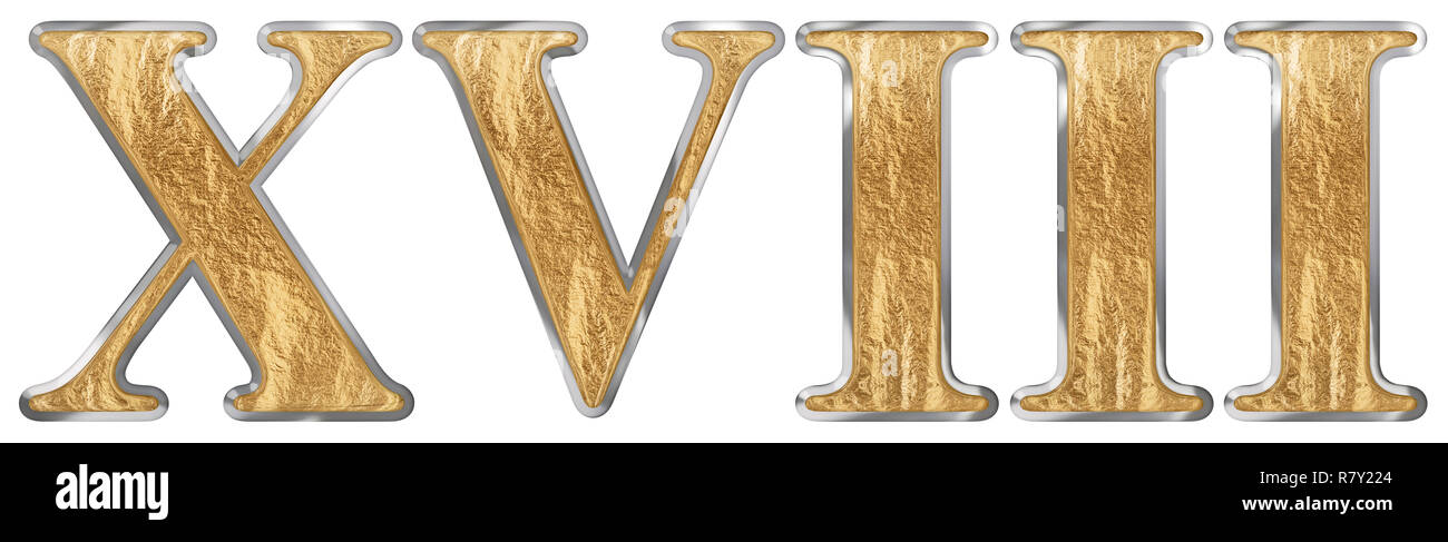 Roman Numeral XVIII Duodeviginti 18 Eighteen Isolated On White roman-numeral-xviii-duodeviginti-18-eighteen-isolated-on-white